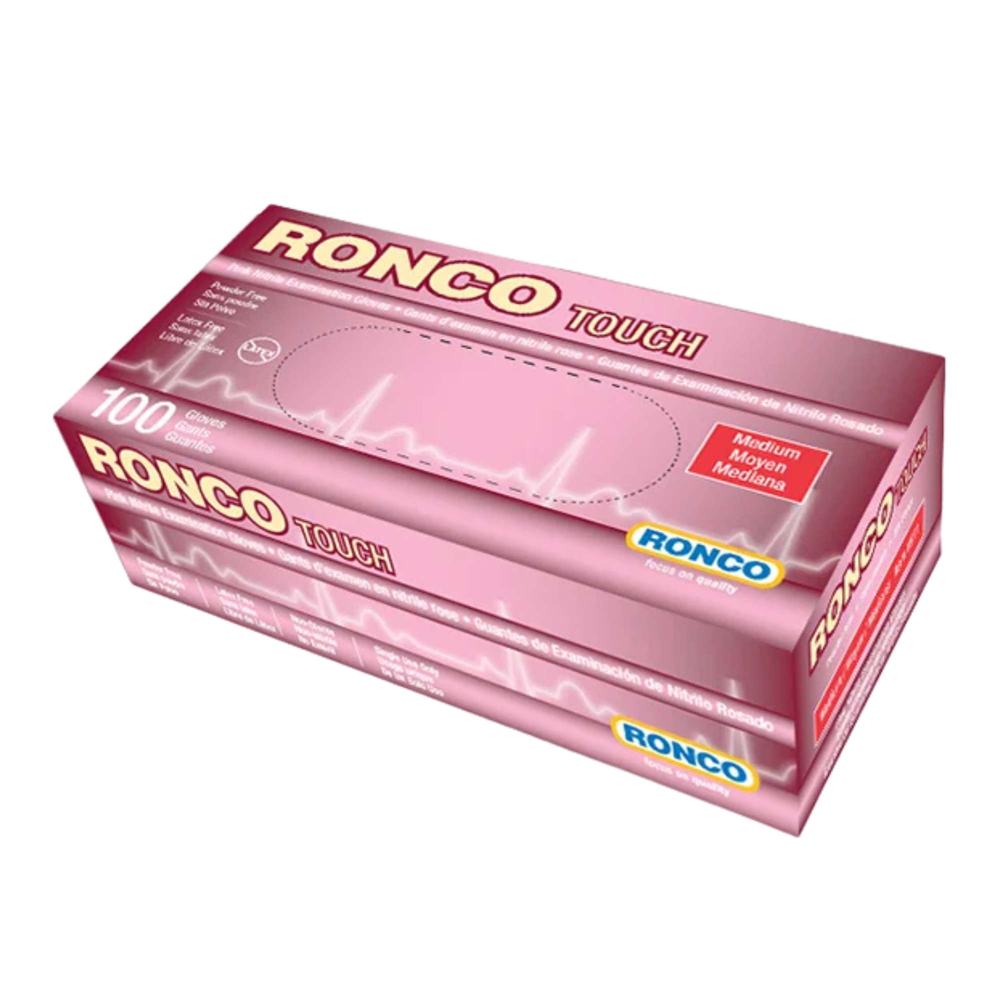 Ronco Touch Pink Nitrile Exam Gloves - Canadawide Scientific