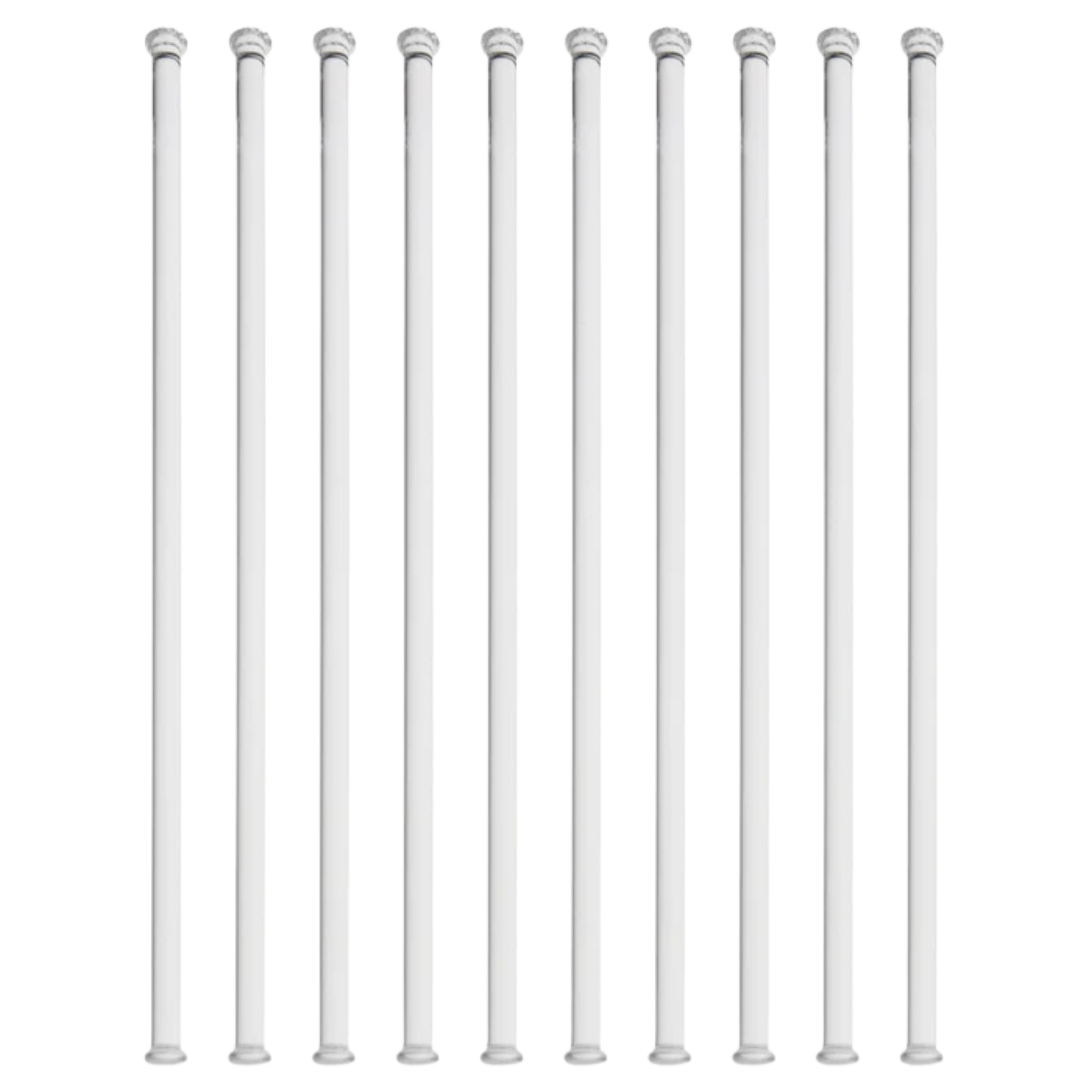 Glass Stirring Rods, 11.8" 10 Pack - Dual Button Ends, 6mm Diameter ...